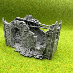 HO Scale Destroyed Building Storage Room 1:87 Scale 3D Print Grimdale ...