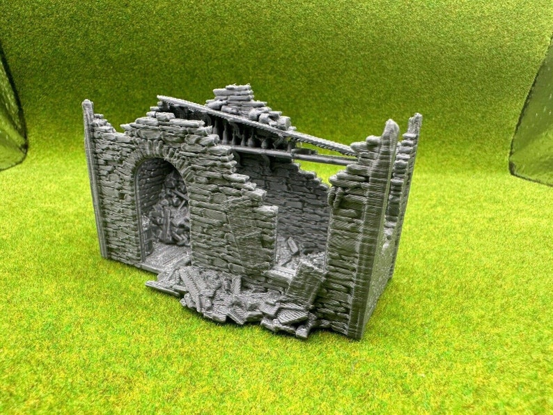 HO Scale Destroyed Building Storage Room 1:87 Scale 3D Print Grimdale ...