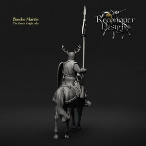 The Green Knight Sancho Martin Medieval 28mm Knight Horseman Reconquer ...