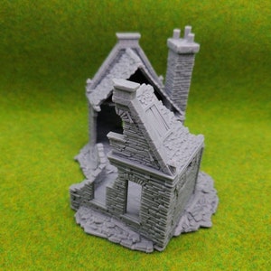 HO Scale Destroyed Cooper Residence Cottage 1:87 Scale 3D Print ...