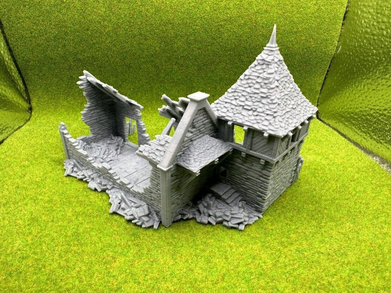 HO Scale Destroyed Building Chicken Coop 1:87 Scale 3D Print Grimdale ...