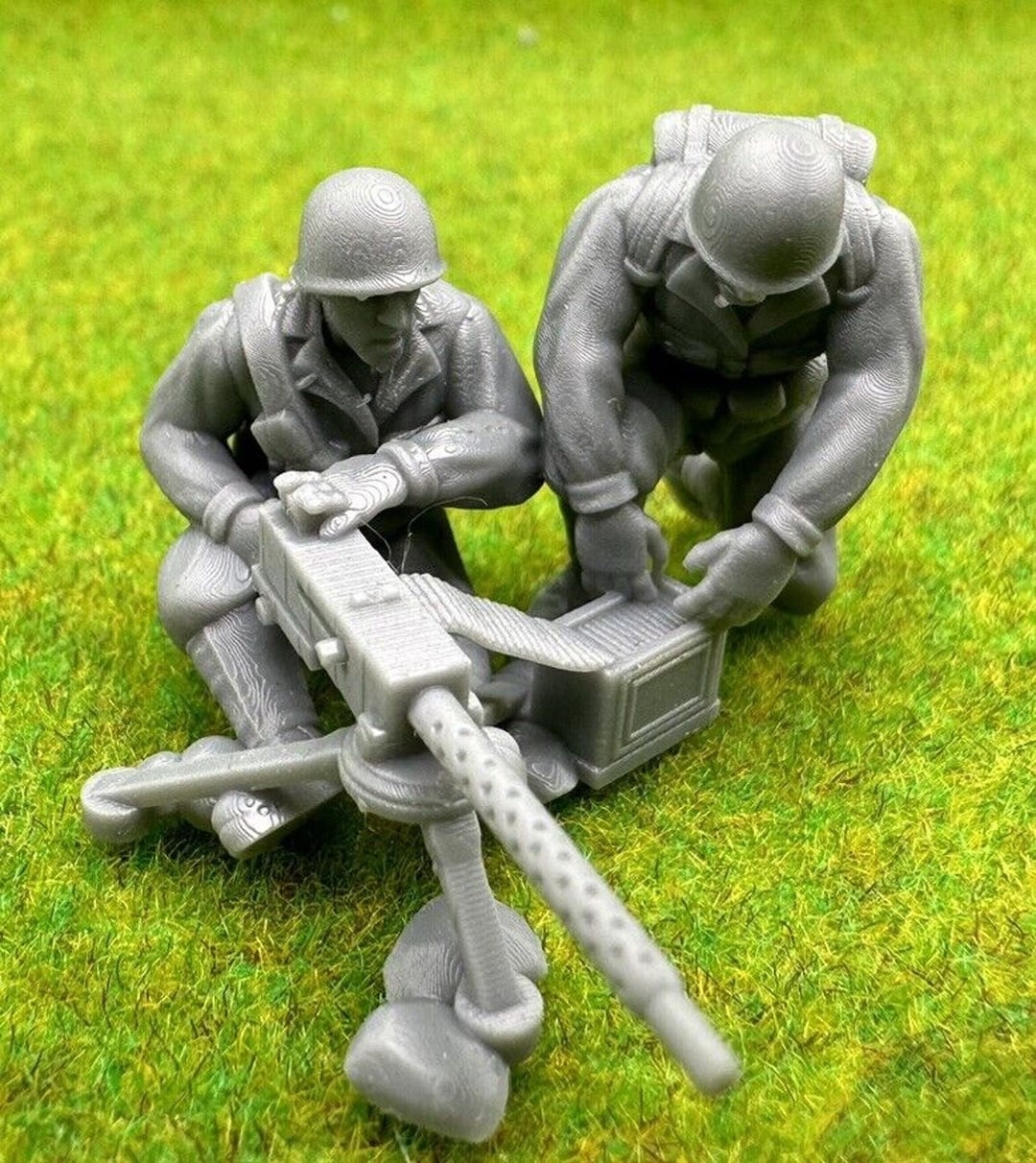 US WW2 .50 Caliber Machine Gun Crew 28mm Tabletop War Game ...