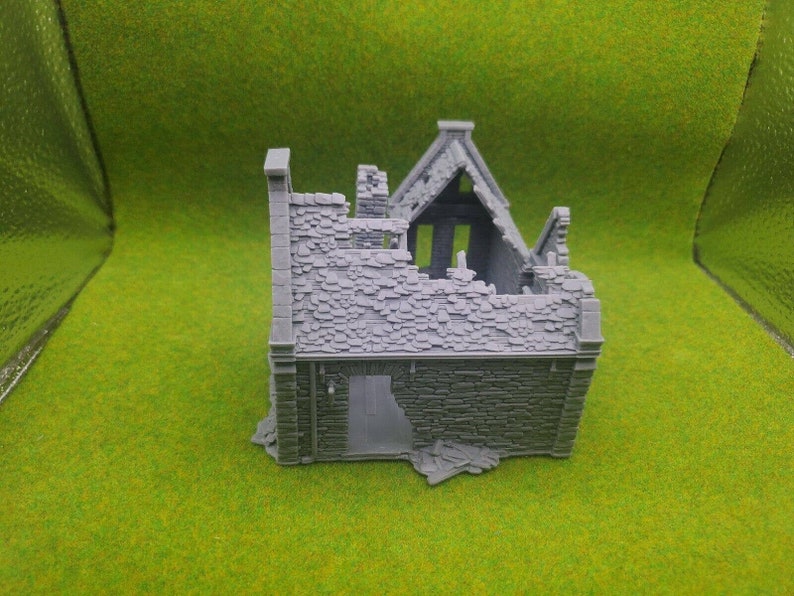 HO Scale Destroyed Building Waller Residence 1:87 Scale 3D Print ...