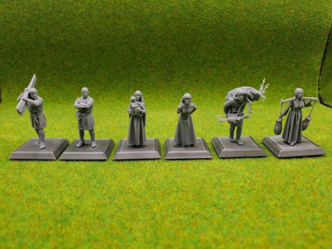 Reconquer Designs Medieval War Game 28mm Villagers Group C - Etsy