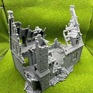 HO Scale Destroyed Building Roadside Inn 1:87 Scale 3D Print Grimdale ...