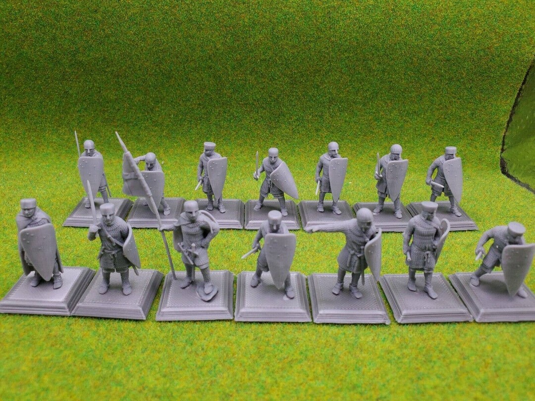 Foreign Foot Knights Medieval Wargame 28mm Miniatures Reconquer Designs ...
