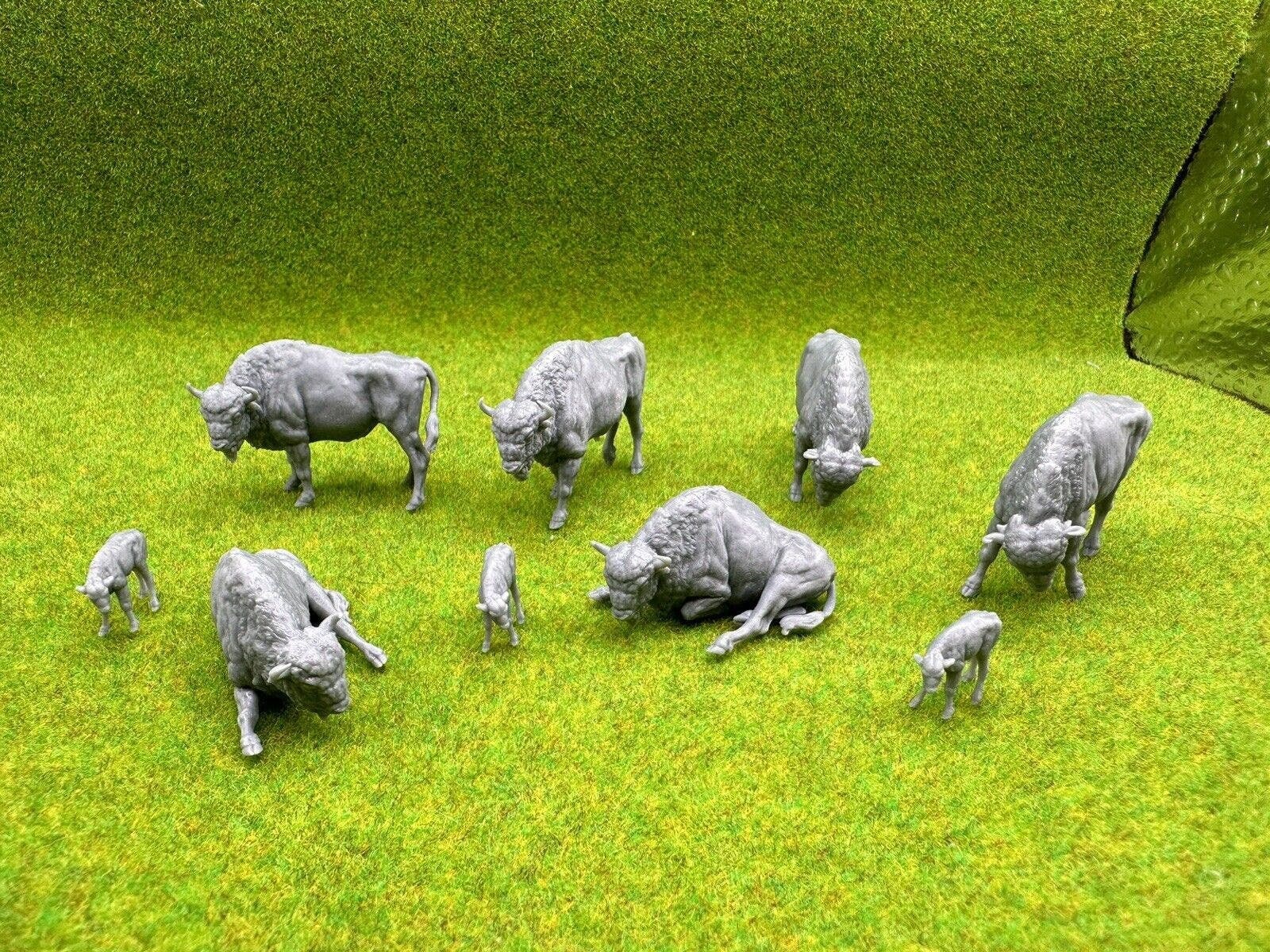 28mm Bison Herd Buffalo Herd Wargame Animal Scatter Animal Den ...