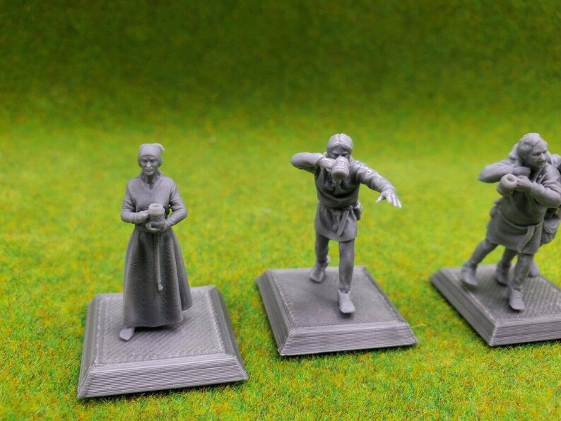 Medieval Tavern Patrons Miniatures 28mm Wargame 3D Print Reconquer ...