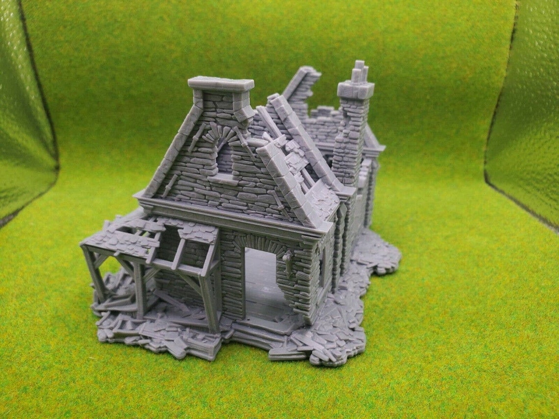 HO Scale Destroyed Building Walter's Bakery 1:87 Scale 3D Print ...