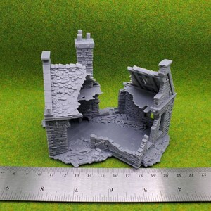 HO Scale Destroyed Cooper Residence Cottage 1:87 Scale 3D Print ...