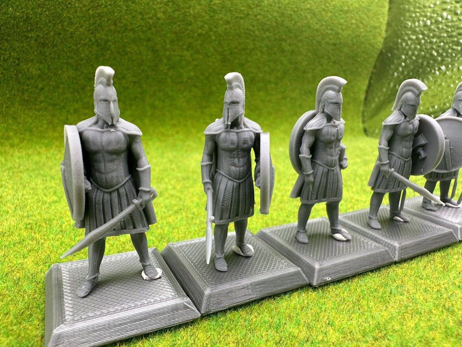 Ancient Greek Warriors Spartan Soldiers Miniatures 28mm Wargame 3D ...