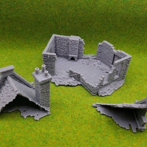 HO Scale Destroyed Cooper Residence Cottage 1:87 Scale 3D Print ...