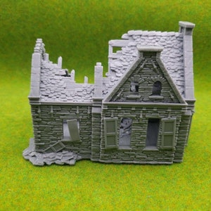 HO Scale Destroyed Chiswick Residence Cottage 1:87 Scale 3D Print ...