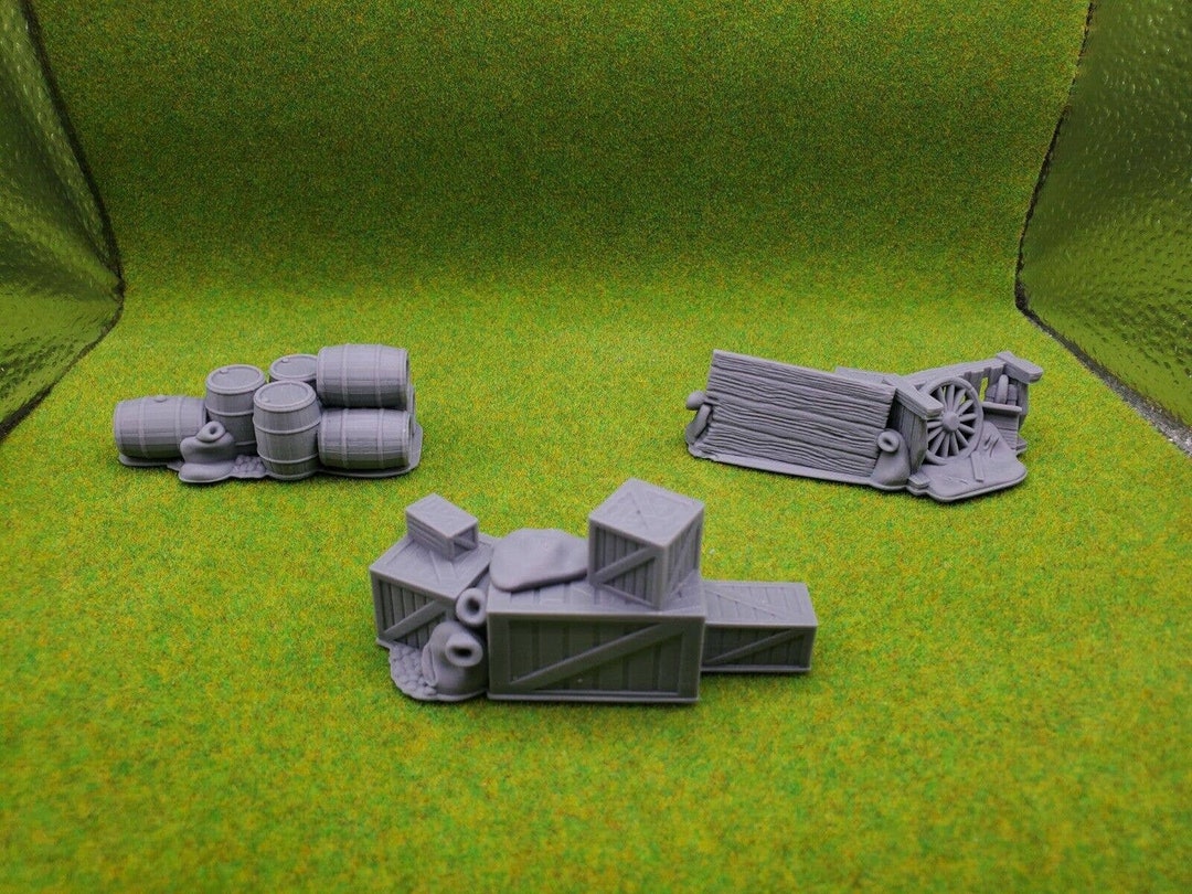 28mm Wargame Barricades Terrain Tabletop 3D Print Eskice Miniatures - Etsy