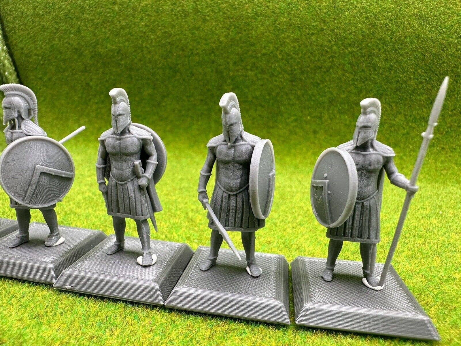 Ancient Greek Warriors Spartan Soldiers Miniatures 28mm Wargame 3D ...