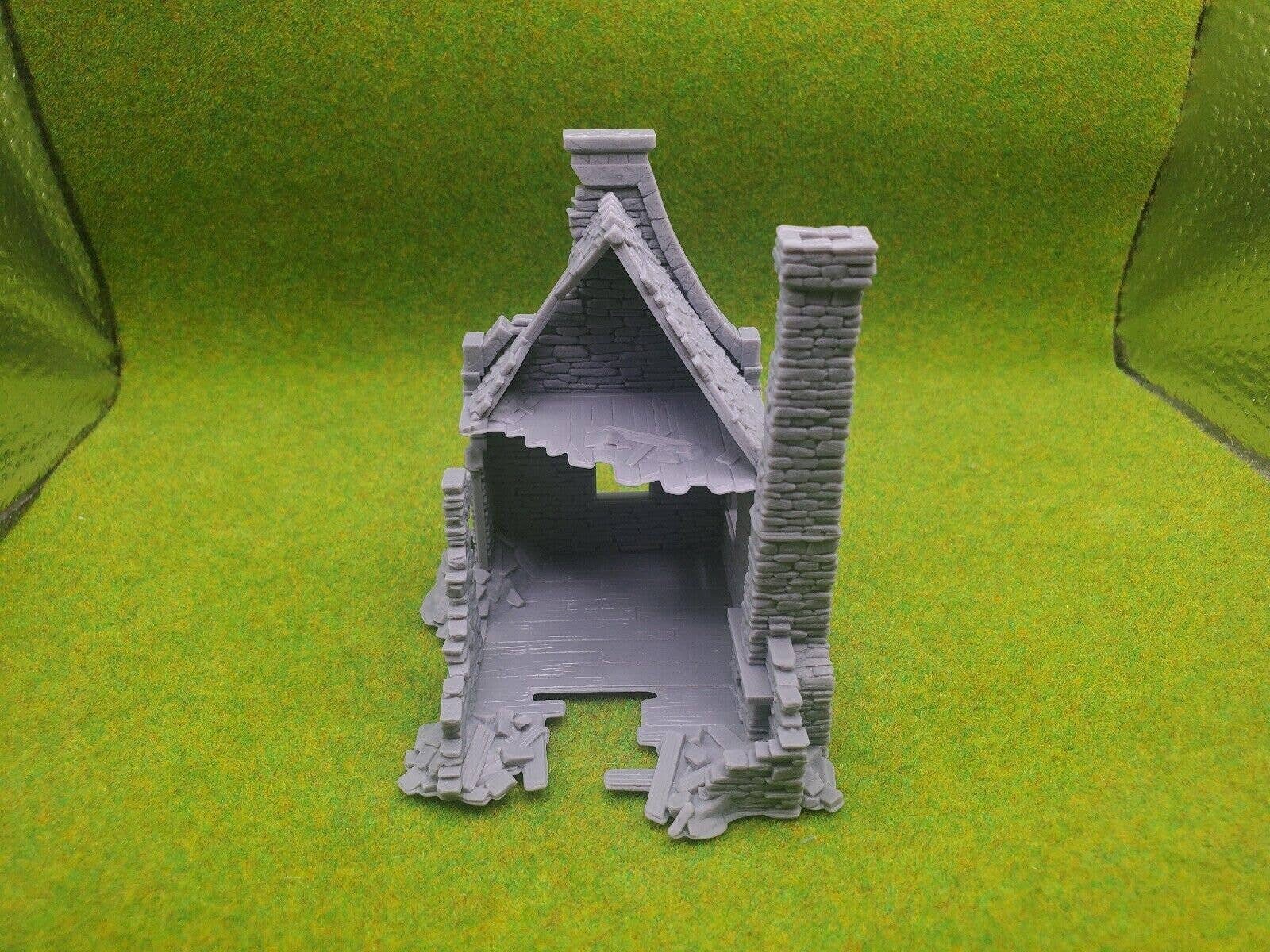 HO Scale Destroyed Building Steele Residence 1:87 Scale 3D - Etsy