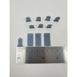 Ho Scale Tombstones Grave Stones Cemetery Memorials Railroad Diorama 3D ...