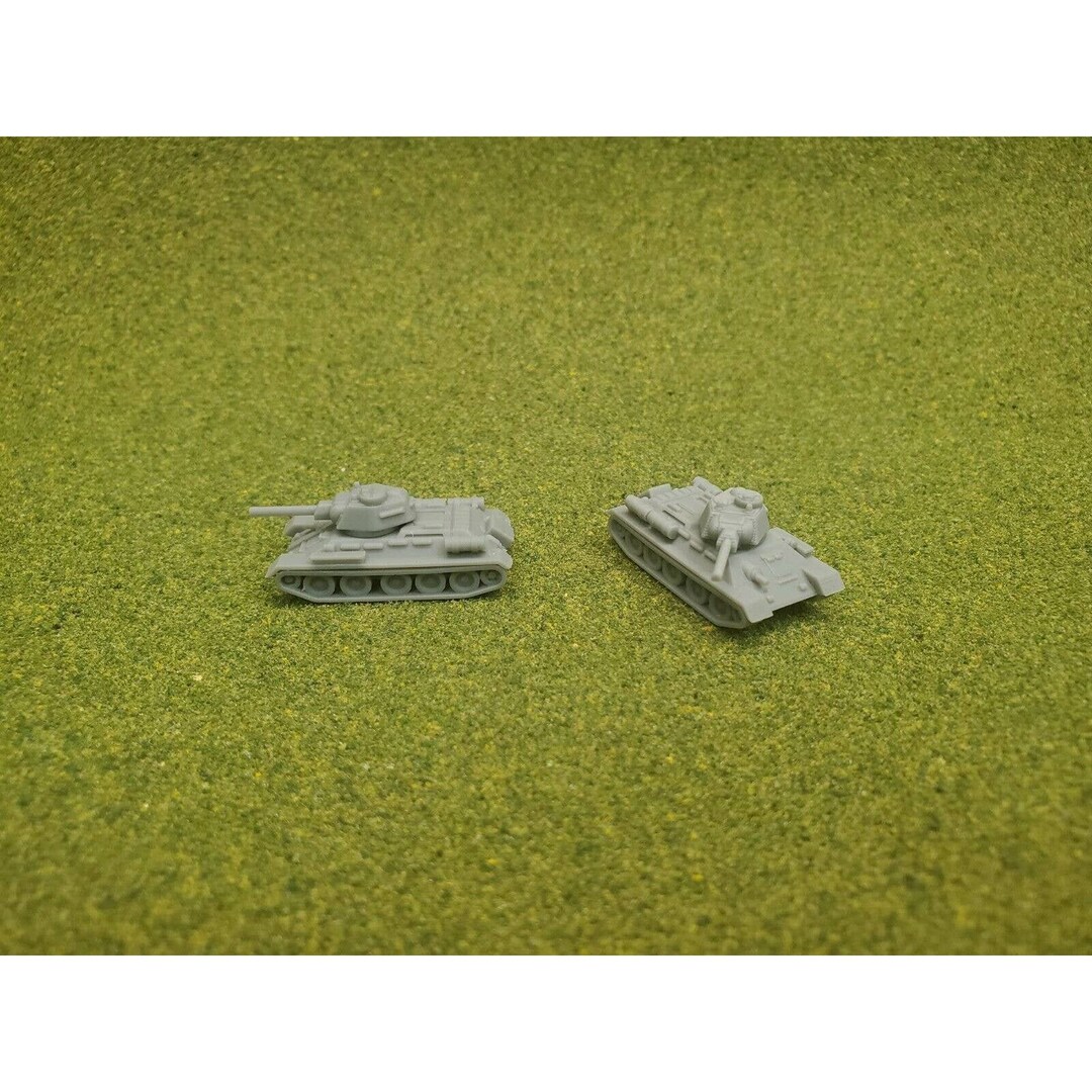 WW2 1/200 Scale Russian T-34 Tanks 3D Printed Unpainted 2 Tanks - Etsy