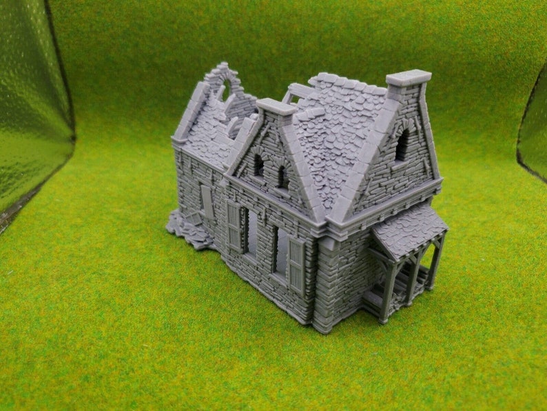 HO Scale Destroyed Chiswick Residence Cottage 1:87 Scale 3D Print ...