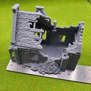 HO Scale Destroyed Chiswick Residence Cottage 1:87 Scale 3D Print ...