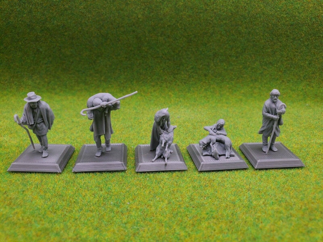 Caballero Miniatures Shepherds and Shearers 28mm Wargaming 3D Print Reconquer - Etsy
