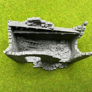 HO Scale Destroyed Building Storage Room 1:87 Scale 3D Print Grimdale ...
