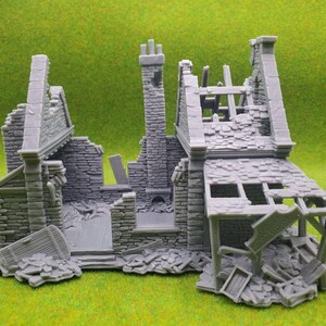 HO Scale Destroyed Building Walter's Bakery 1:87 Scale 3D Print ...