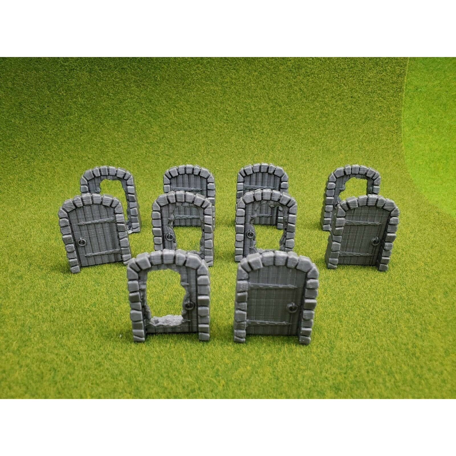 3d Print Table Top Game Dungeon Doors and Smashed Dungeon Doors Set of ...