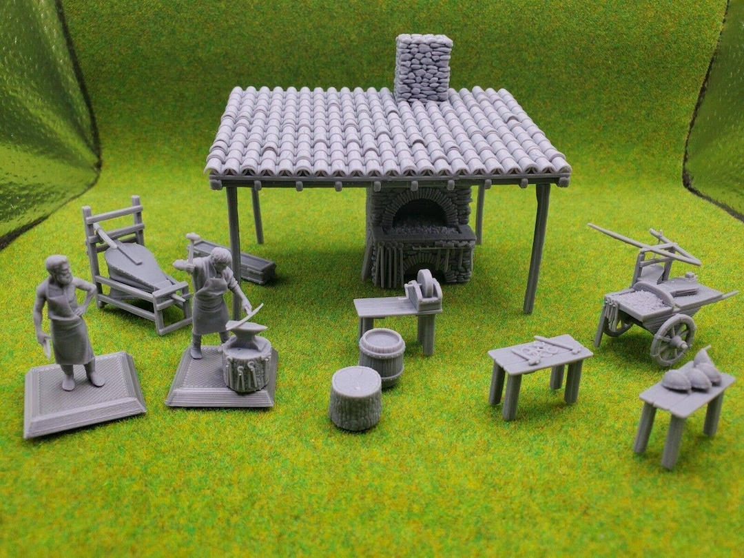 Caballero Miniatures Blacksmith Shop Smithy 28mm Reconquer - Etsy