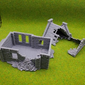 HO Scale Destroyed Chiswick Residence Cottage 1:87 Scale 3D Print ...