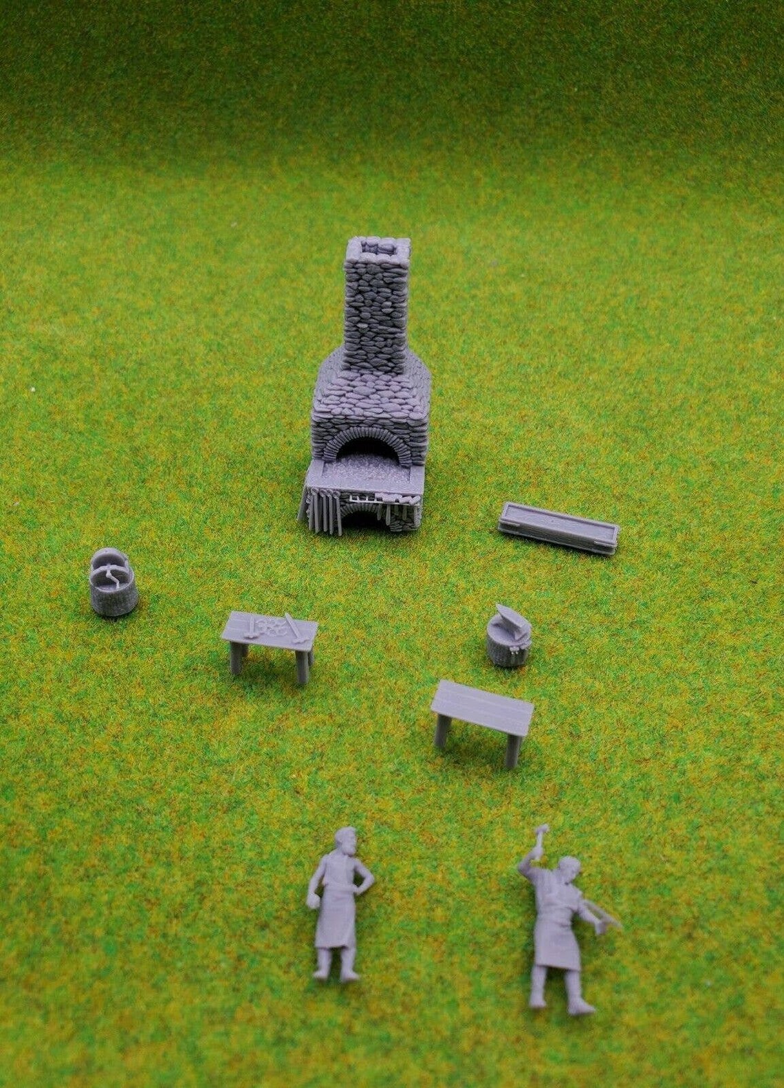 HO Scale Blacksmith Shop Scene 1:87 Scale Caballero Reconquer - Etsy