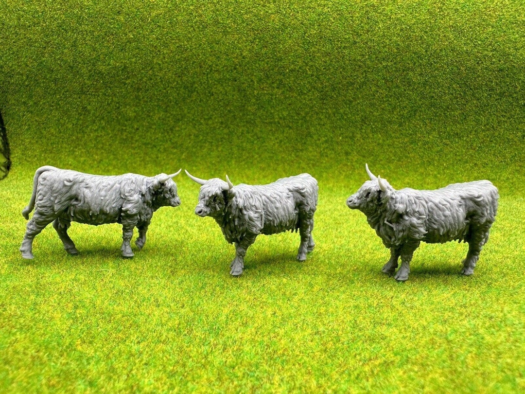 28mm Highland Cattle Herd Cow Wargame Animal Scatter Animal Den ...