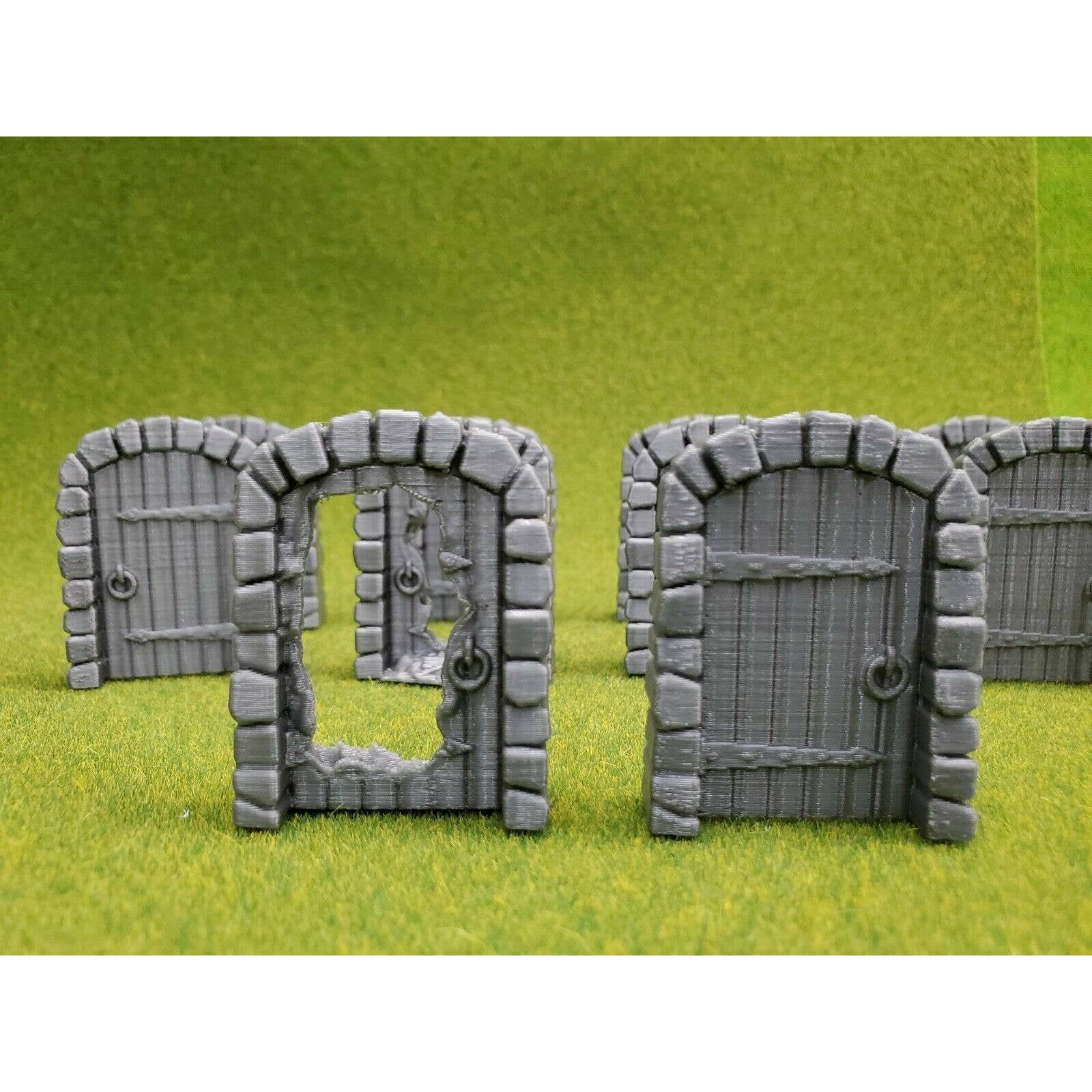 3d Print Table Top Game Dungeon Doors and Smashed Dungeon Doors Set of ...