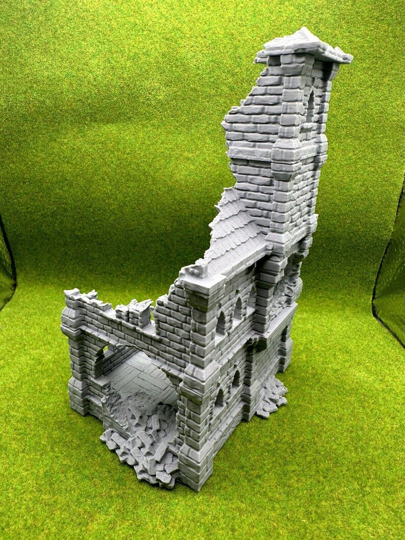 HO Scale Destroyed Building Vanos Tower House 1:87 Scale 3D Print ...
