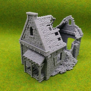 HO Scale Destroyed Chiswick Residence Cottage 1:87 Scale 3D Print ...
