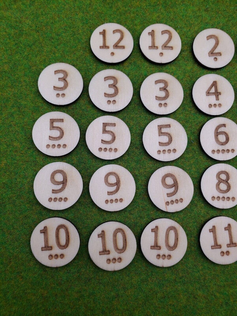 Wood Replacement Number Tokens for Use With Settlers of Catan - Etsy
