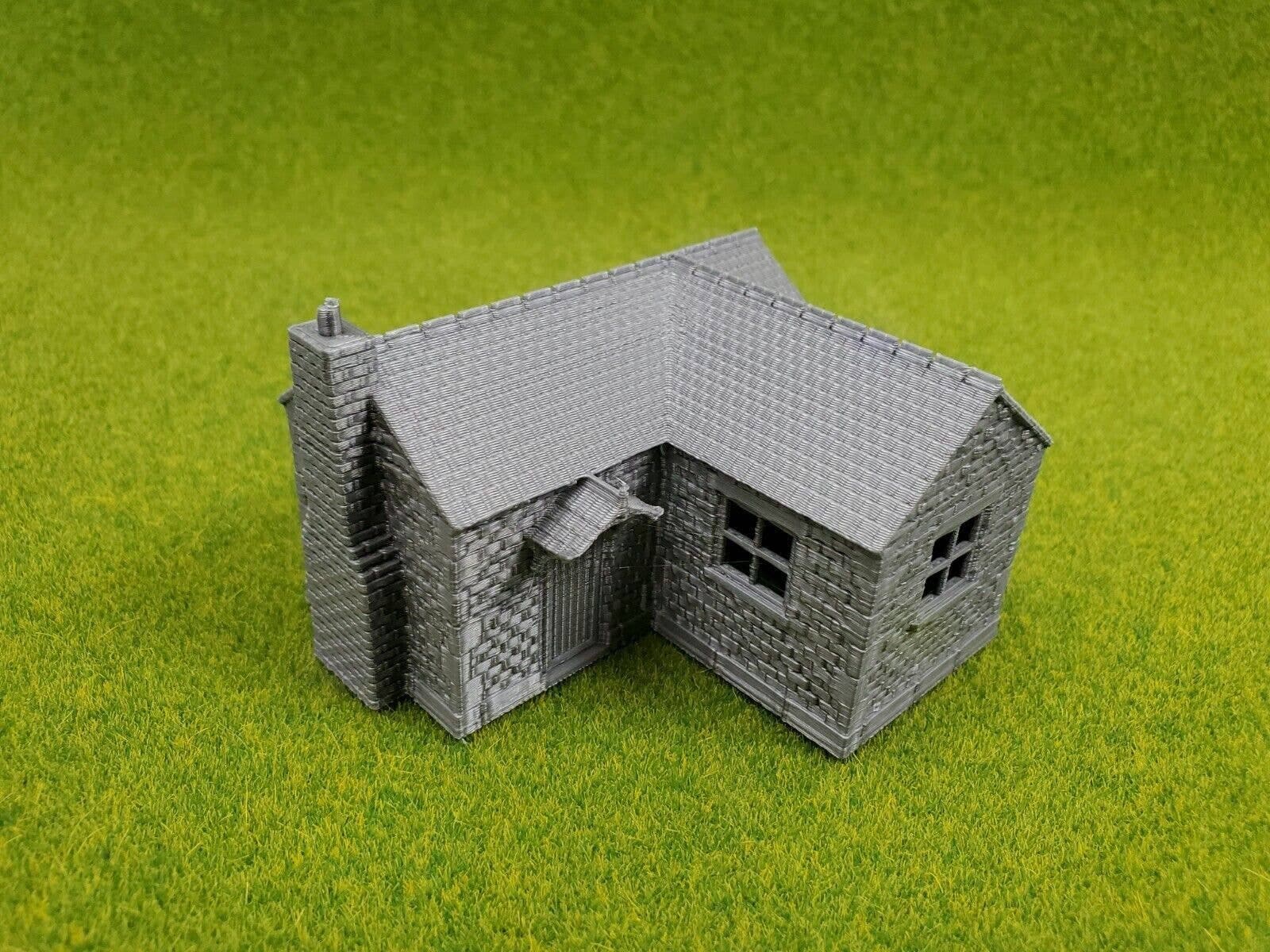 HO Scale Building Brick Cottage 1:87 Scale 3D Print - Etsy