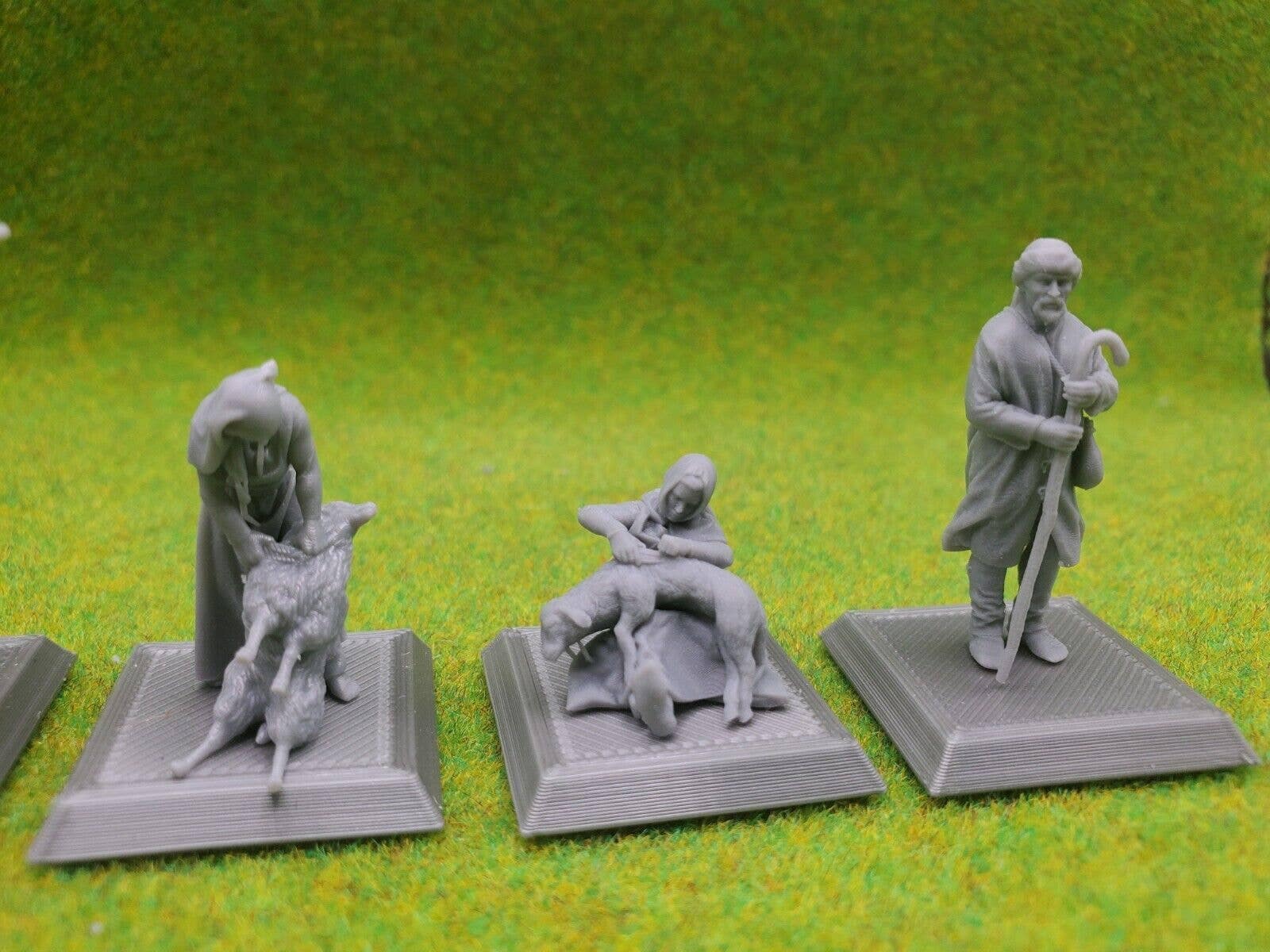 Caballero Miniatures Shepherds and Shearers 28mm Wargaming 3D Print Reconquer - Etsy