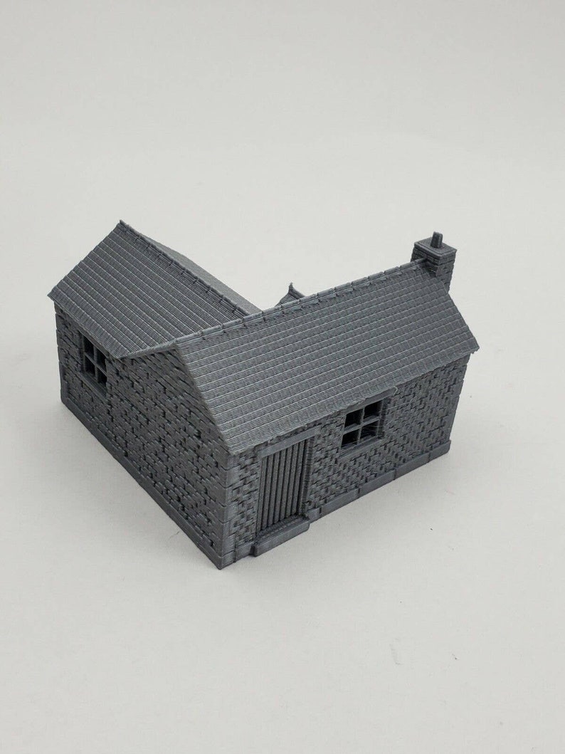 HO Scale Building Brick Cottage 1:87 Scale 3D Print - Etsy