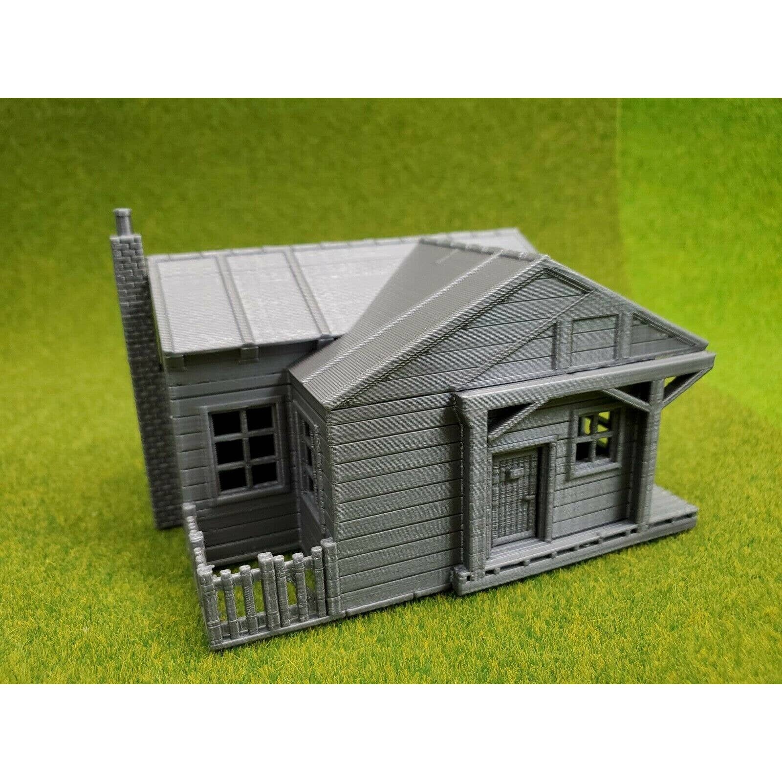 HO Scale House With Picket Fence 1:87 Scale 3D Print - Etsy