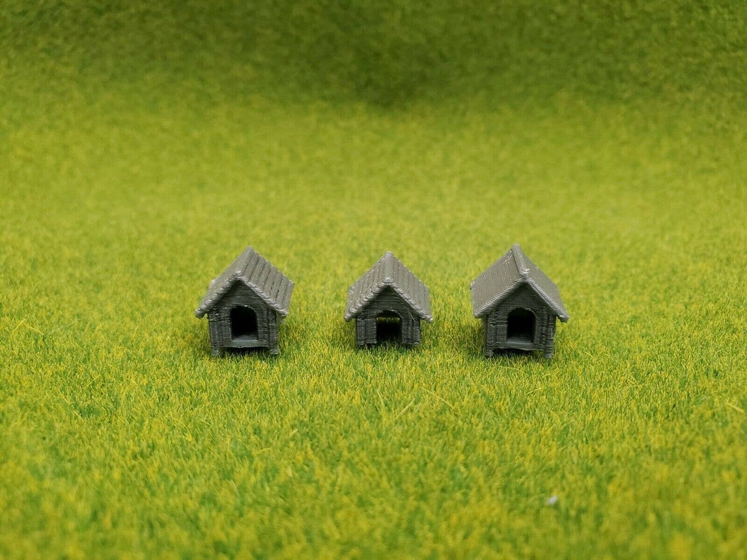 HO Scale Dog Houses Set of Three 3D Print 1:87 - Etsy