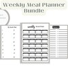 Black & White Weekly Meal Plan Bundle Shopping List and Favorite Meals ...
