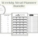 Black & White Weekly Meal Plan Bundle Shopping List and Favorite Meals ...
