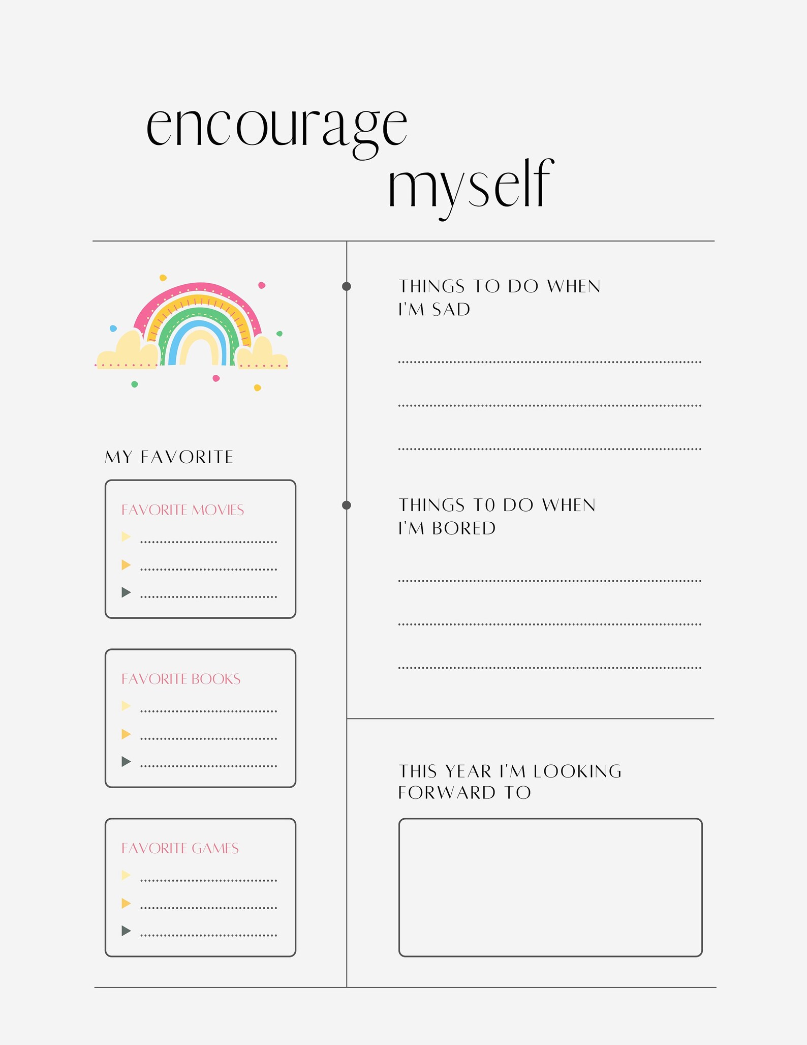 Self Care Plan Printable Encourage Wellness Mindfulness - Etsy