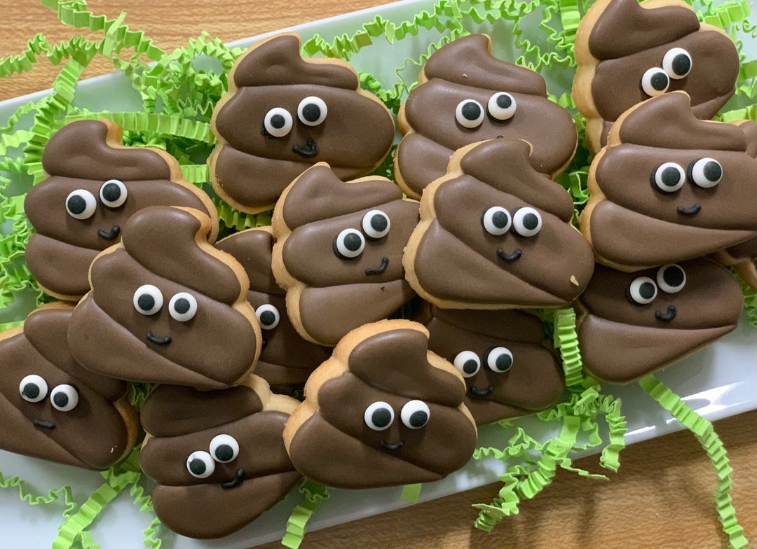 Poop Decorated Sugar Cookies minis FREE SHIPPING - Etsy
