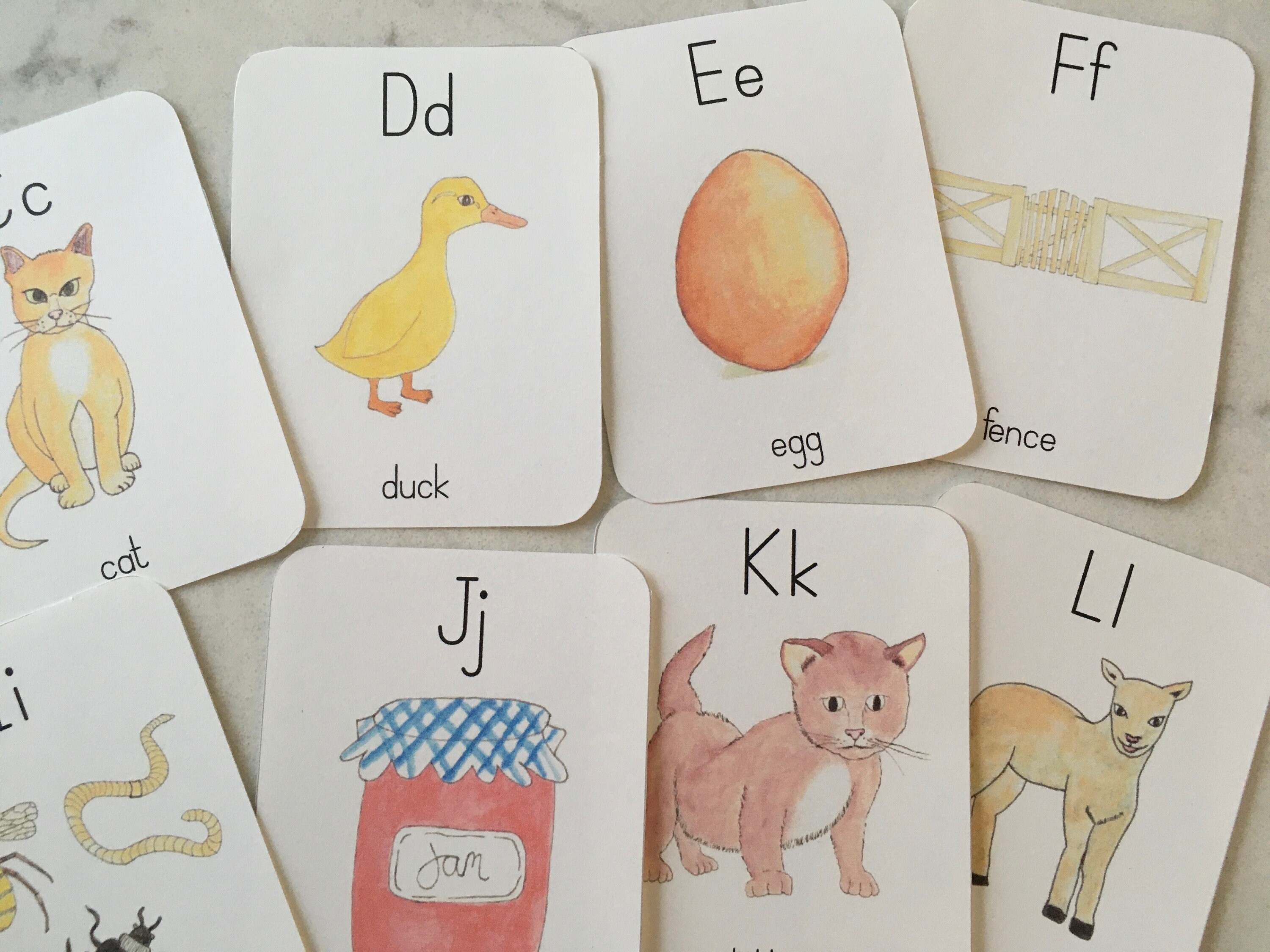 Farm Alphabet Cards & Poster - Etsy