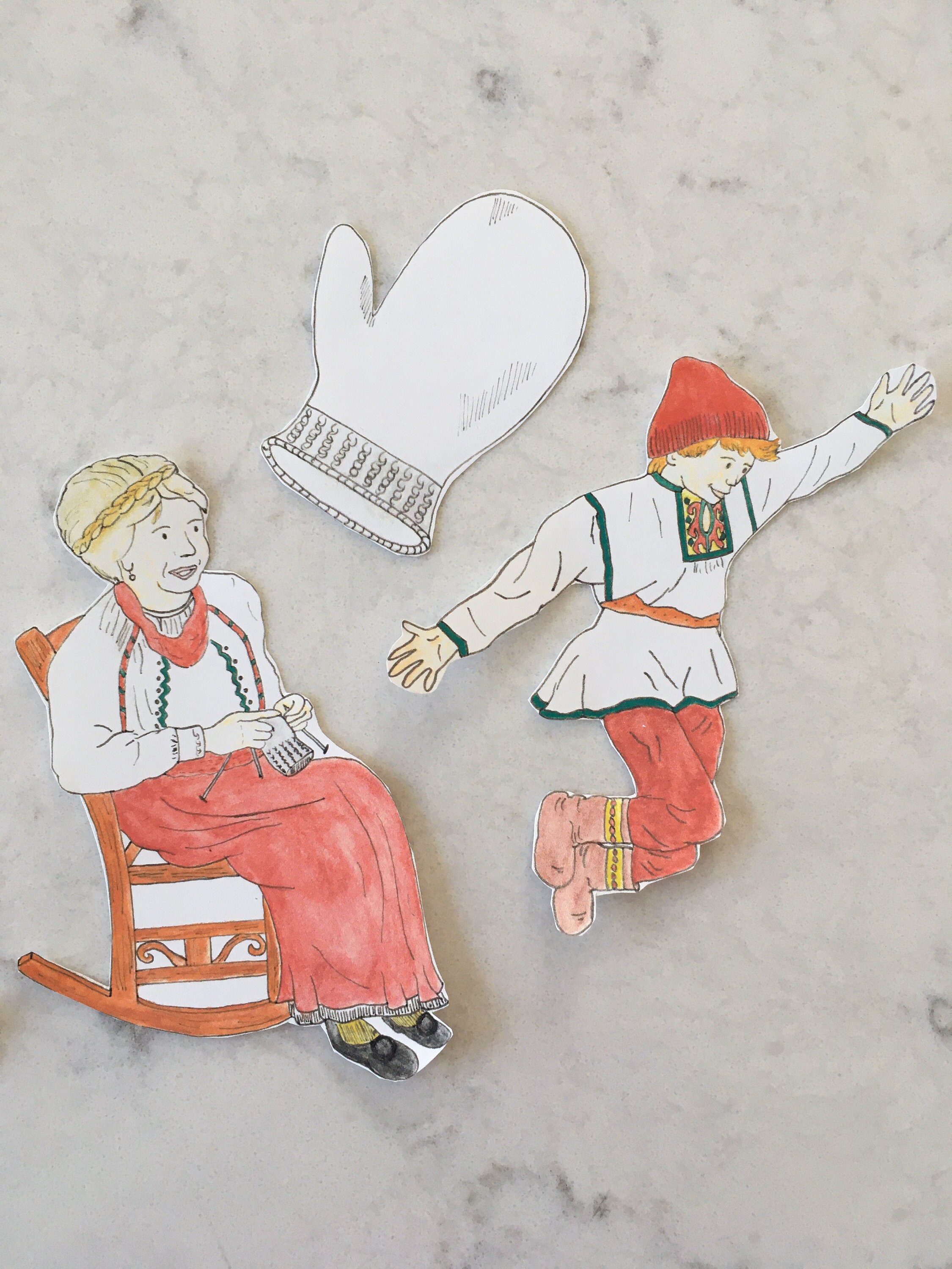 The Mitten - Storytelling Paper Dolls - Etsy
