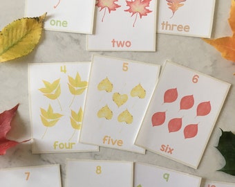 Nature Number Cards - Etsy