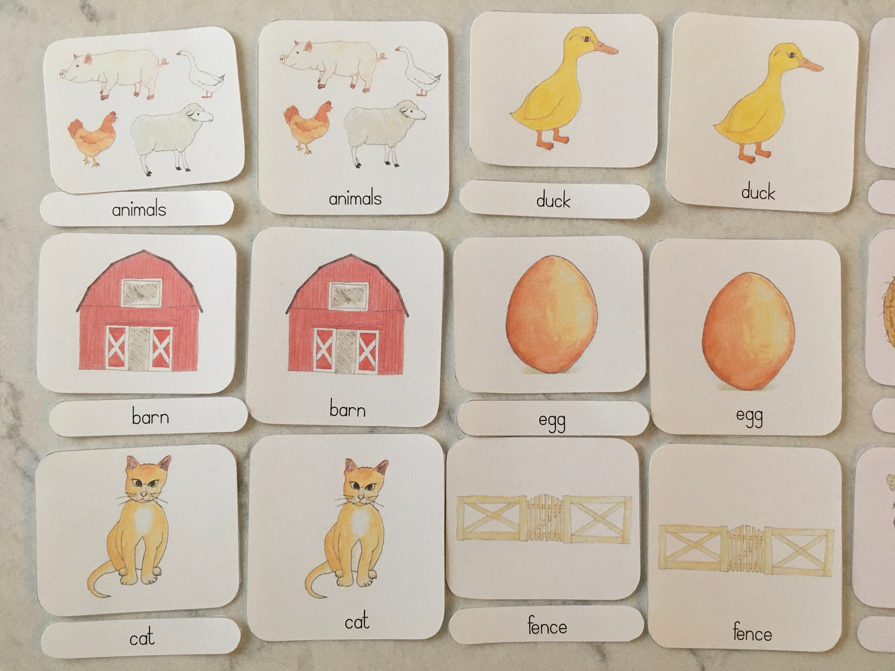 Farm Alphabet 3-part Cards - Montessori - Etsy