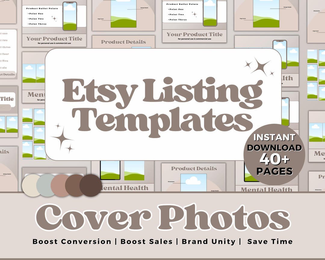 Editable Canva Templates Digital Etsy Listing Templates Instant ...